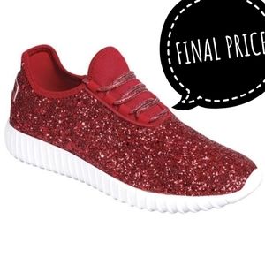 Forever 21 | Shoes | New Womens Red Glitter Sequins Sneakers Shoes Firm ...